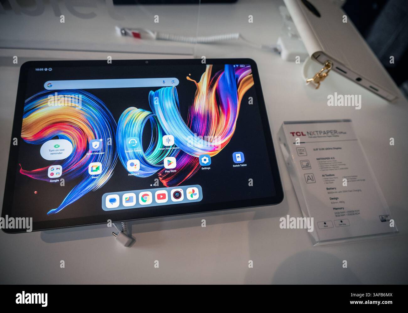 Barcelona, Spain – March 2nd, 2025: TCL Nxtpaper model of a tablet ...
