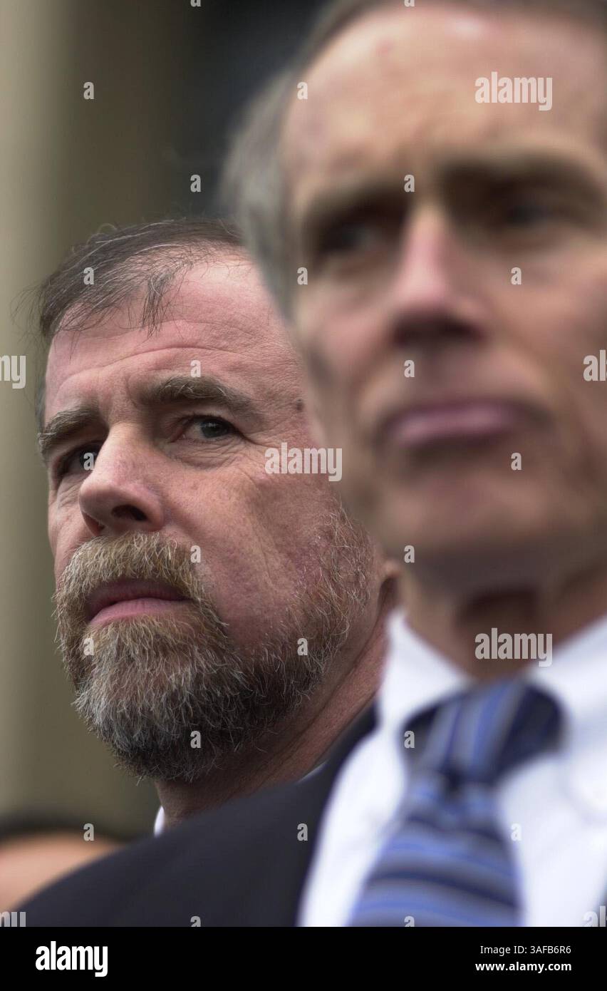 John Walker Lindh's father, Frank Lindh, left, speaks outside the U.S ...