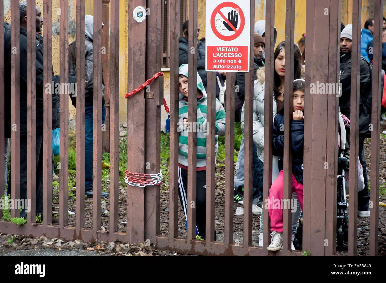 Homeless people occupy former customs house in Rome ROME, ITALY ...