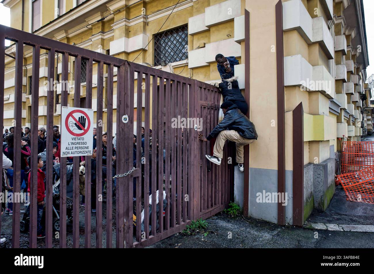 Homeless people occupy former customs house in Rome ROME, ITALY ...