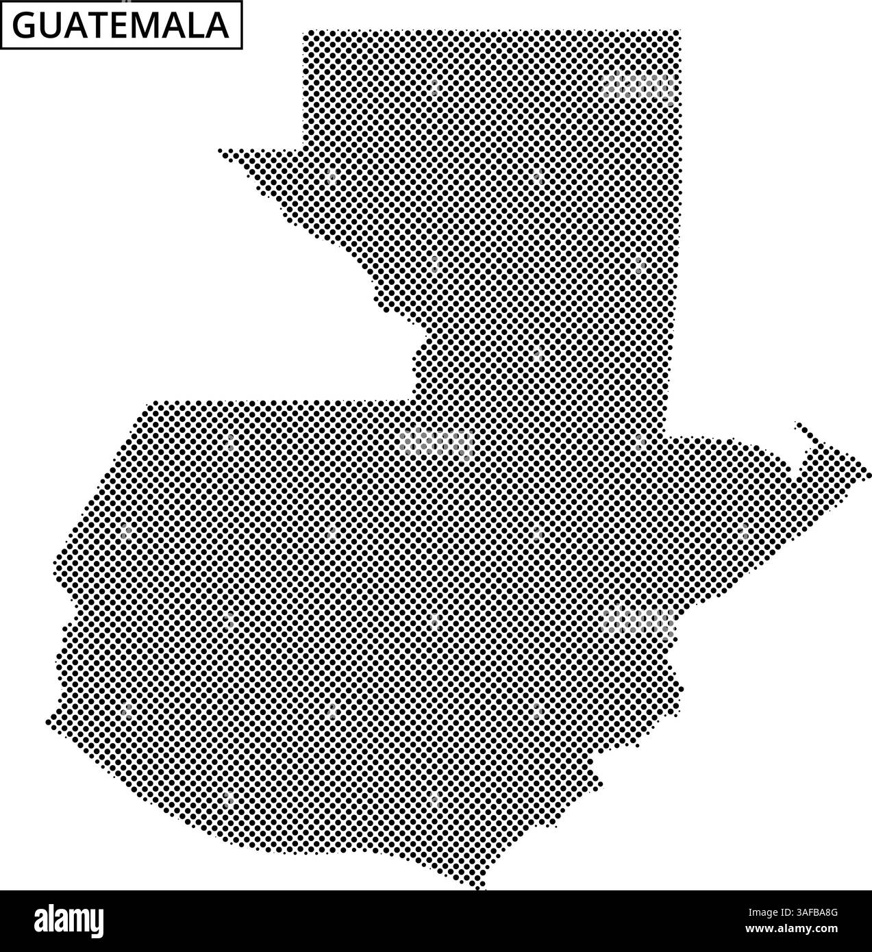 This graphic highlights the shape of Guatemala, depicted with a unique ...