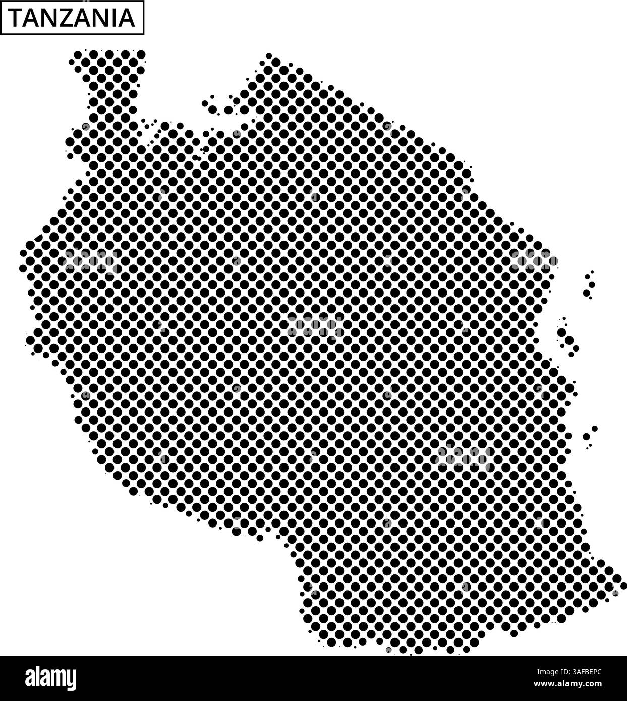 This artwork features a creative dot pattern representing the map of ...