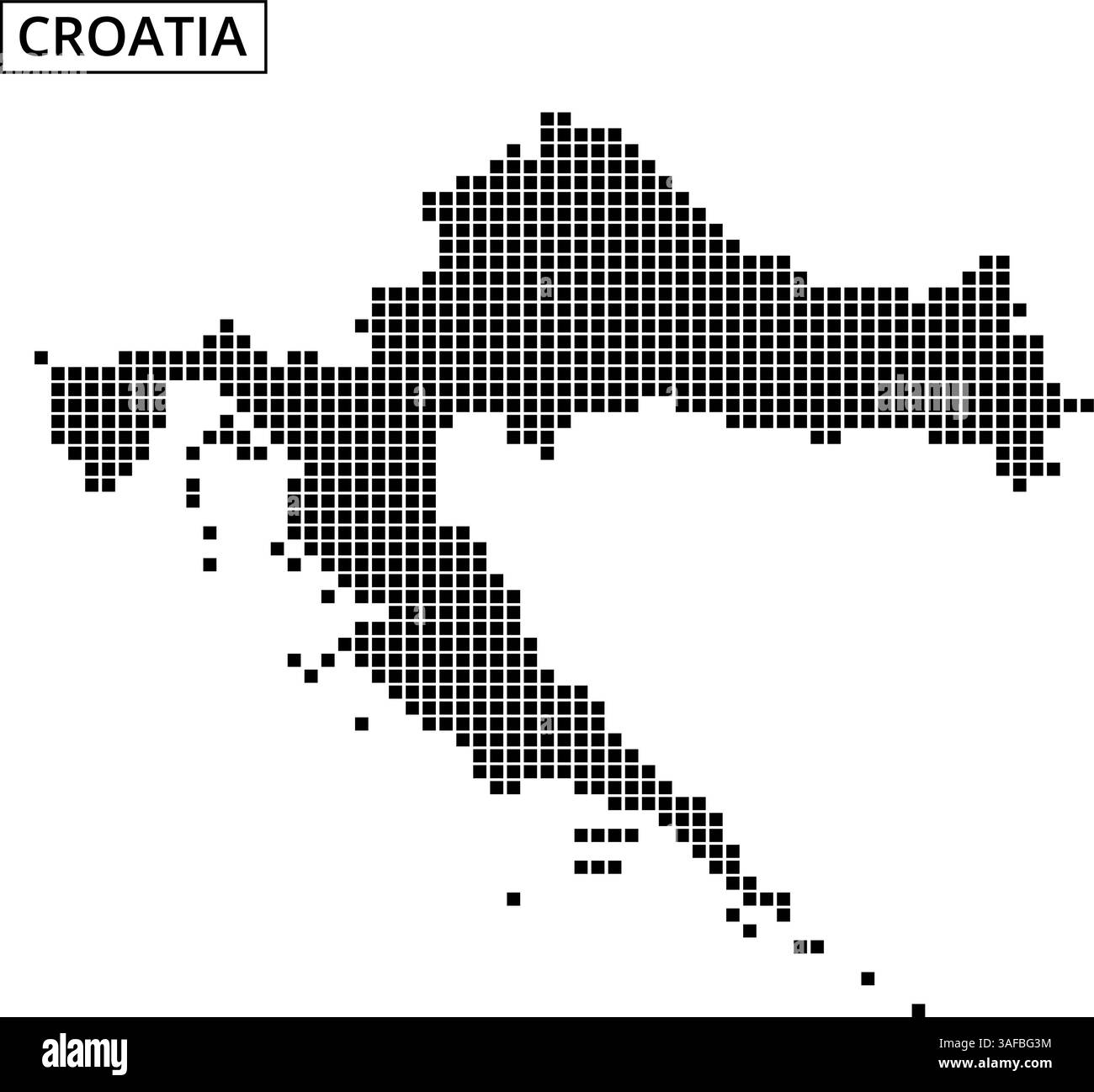 Map pixels croatia Stock Vector Images - Alamy