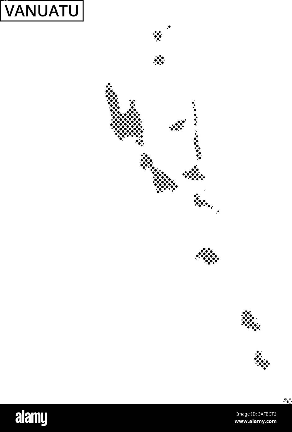 Map outline of Vanuatu highlights its islands and geographical features ...
