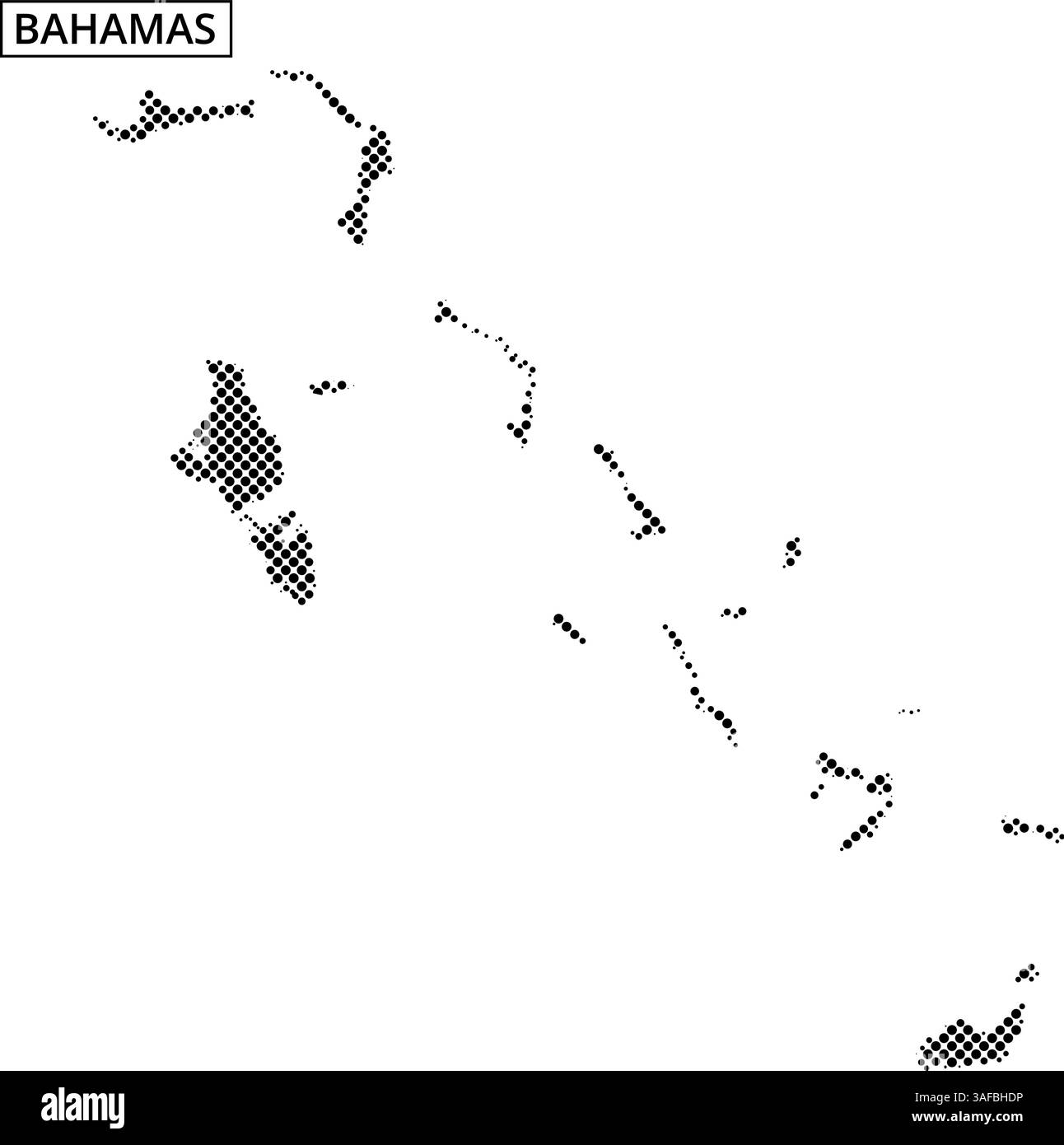 The outline map depicts the Bahamas, highlighting its islands and ...