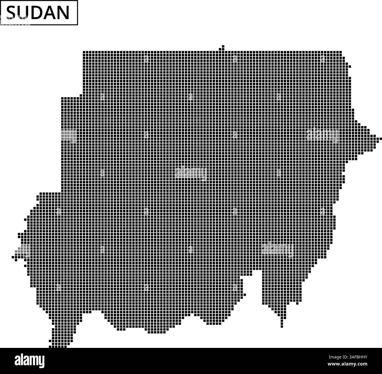 This artwork of Sudan uses dotted patterns to showcase its unique shape ...