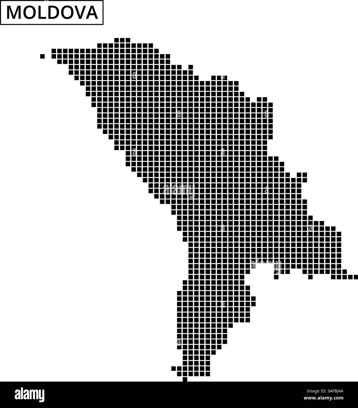 Dotted representation of the map of Moldova showcases its geographical ...