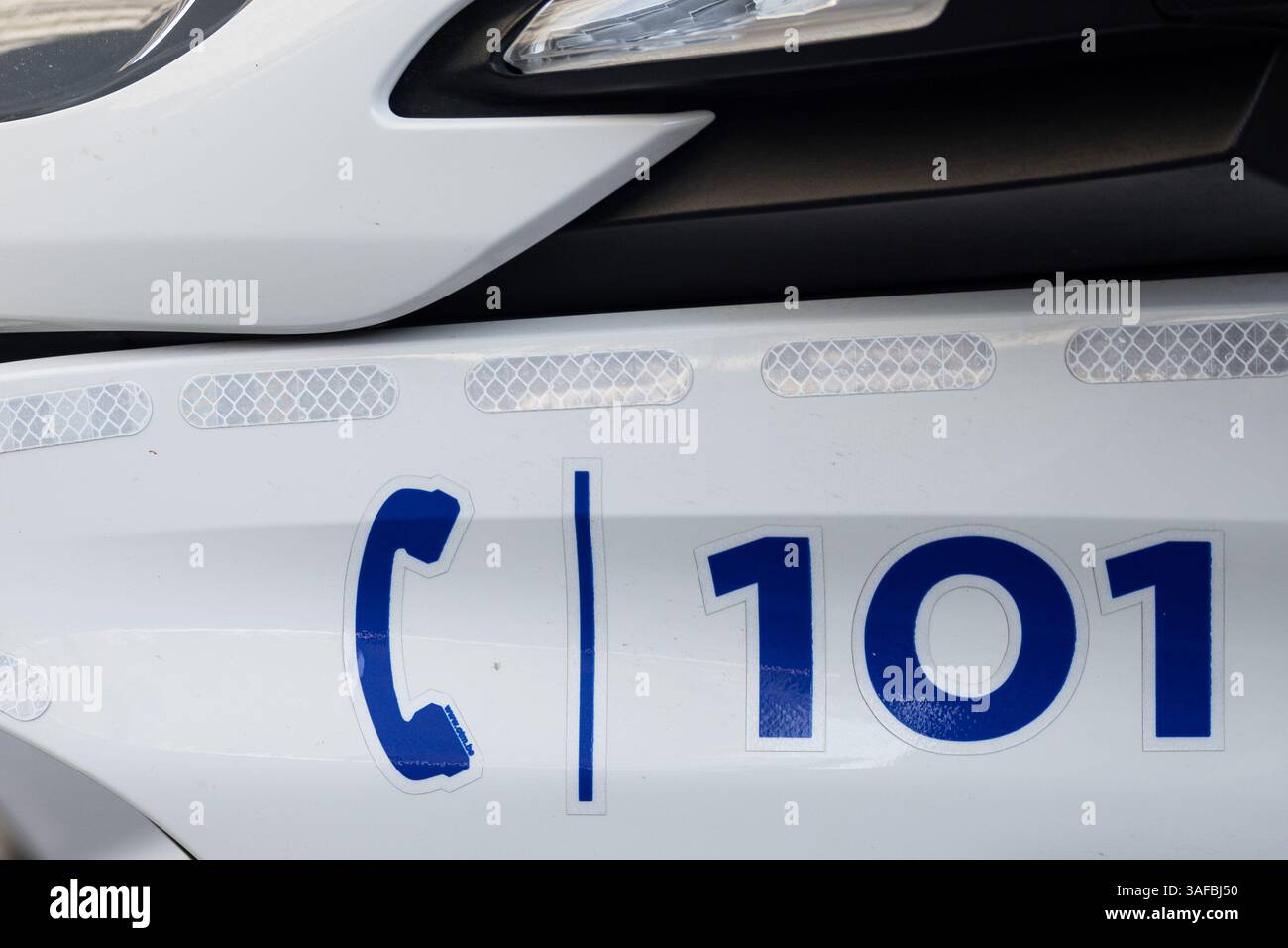 SYMBOL - 07 April 2025, Belgium, Brüssel: The emergency call of the ...