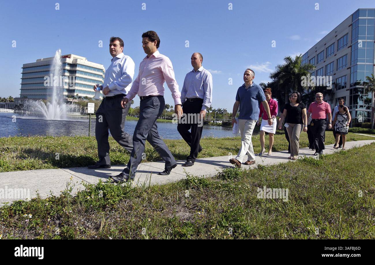 April 2, 2012 - Plantation, FL, USA - DHL Express CEO Ian Clough, front ...