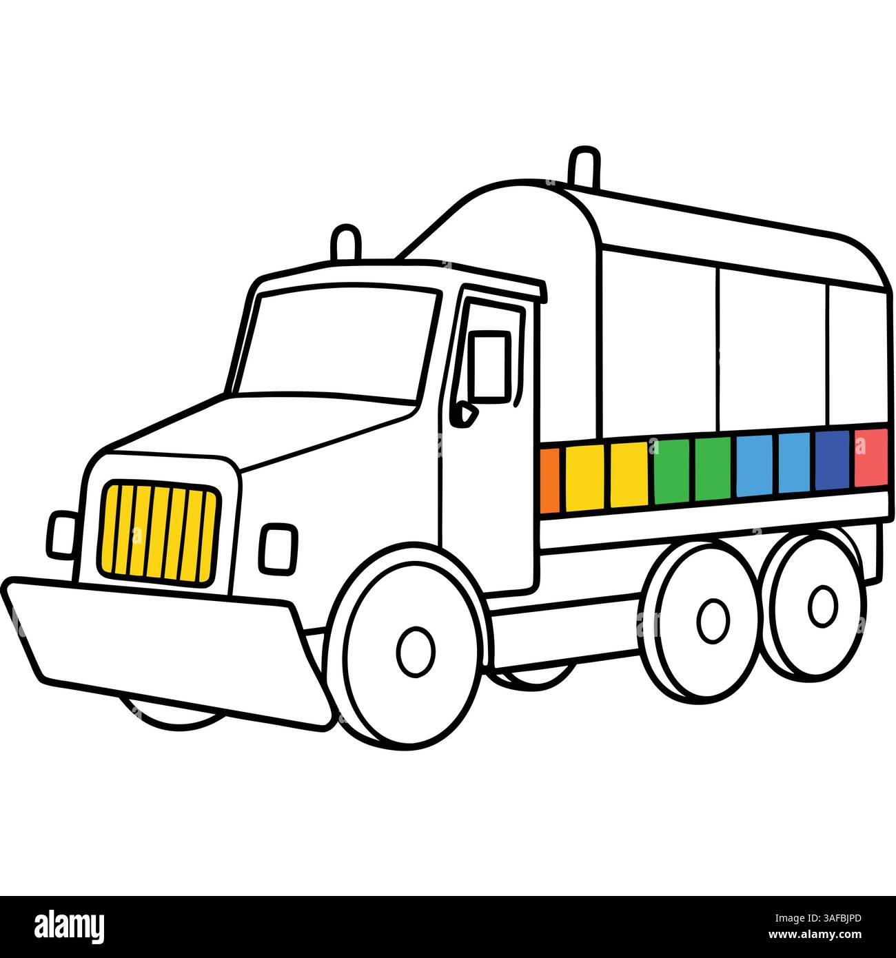 Vehicles Coloring Pages for Kids – Educational Transport Fun to Color ...