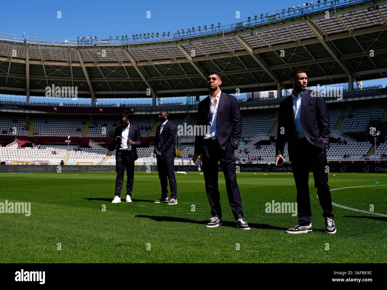 Torino, Italia. 06th Apr, 2025. Torino's Adam Masina and Torino's ...