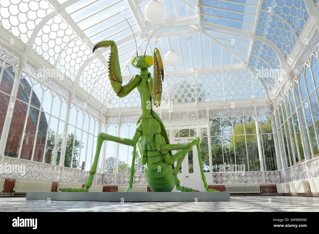EDITORIAL USE ONLY David Shrigley's 'The Mantis Muse', a 3-metre-tall ...