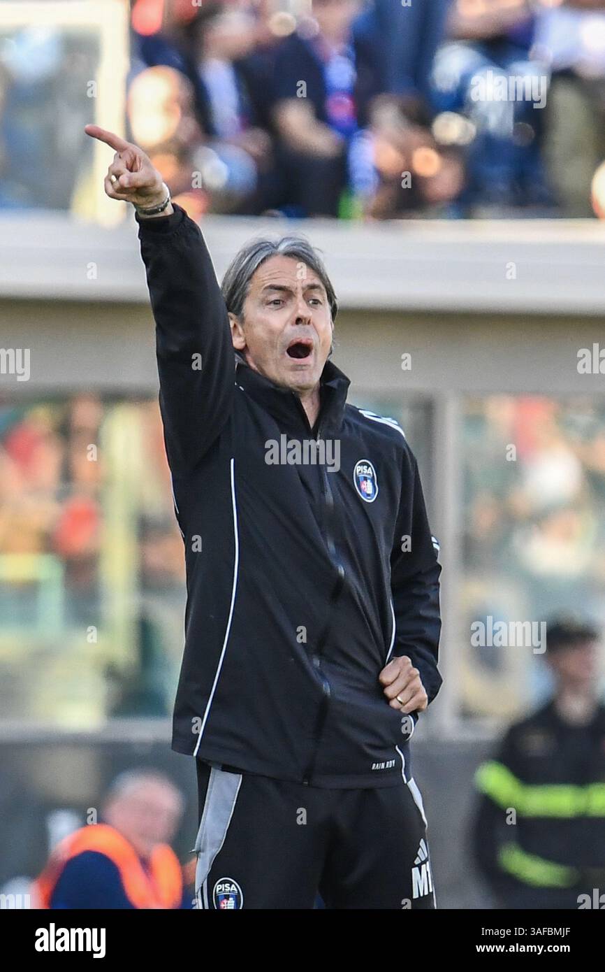Pisa, Italy. 07th Apr, 2025. Head Coach Filippo Inzaghi (Pisa) during ...