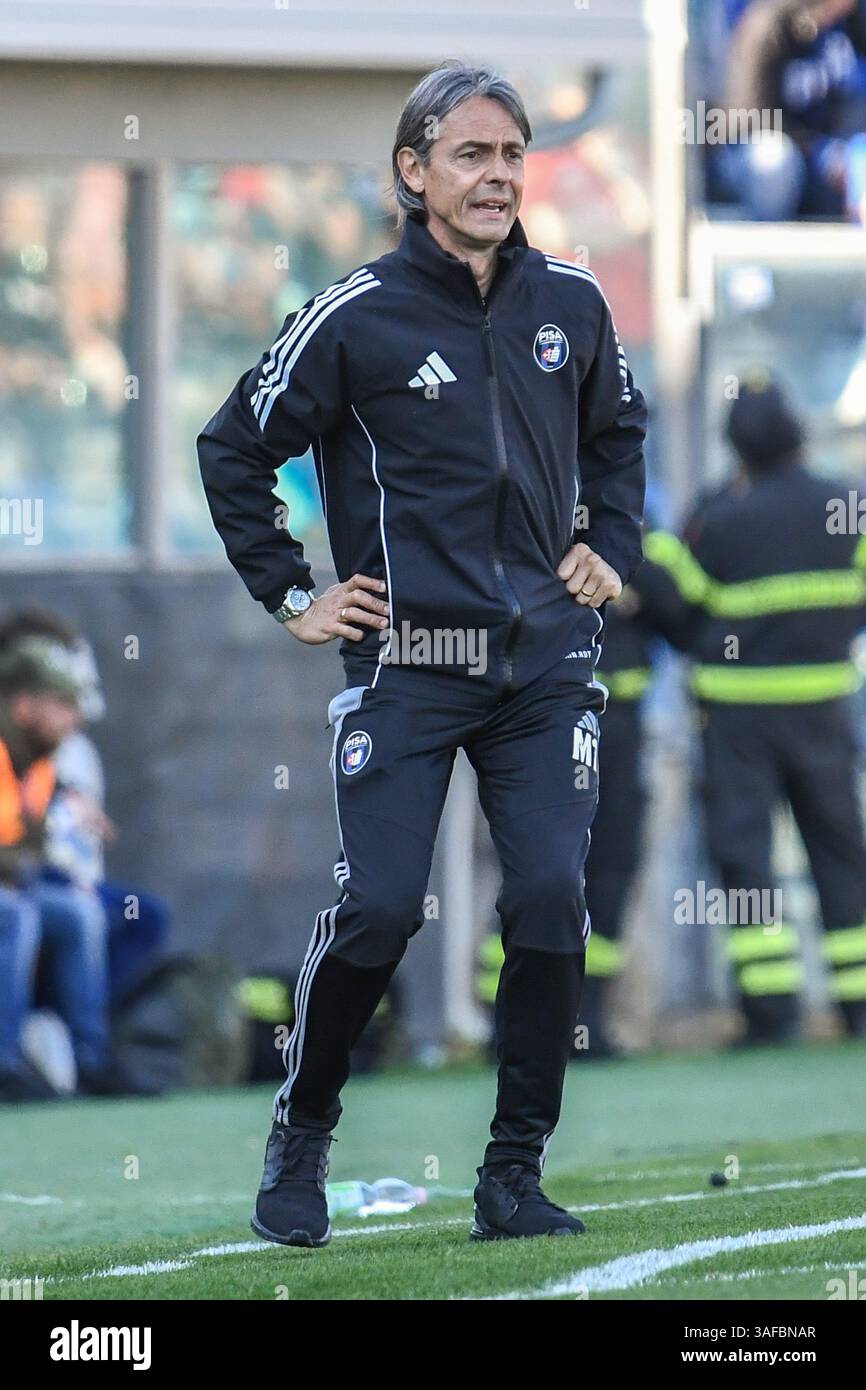 Pisa, Italy. 07th Apr, 2025. Head Coach Filippo Inzaghi (Pisa) during ...
