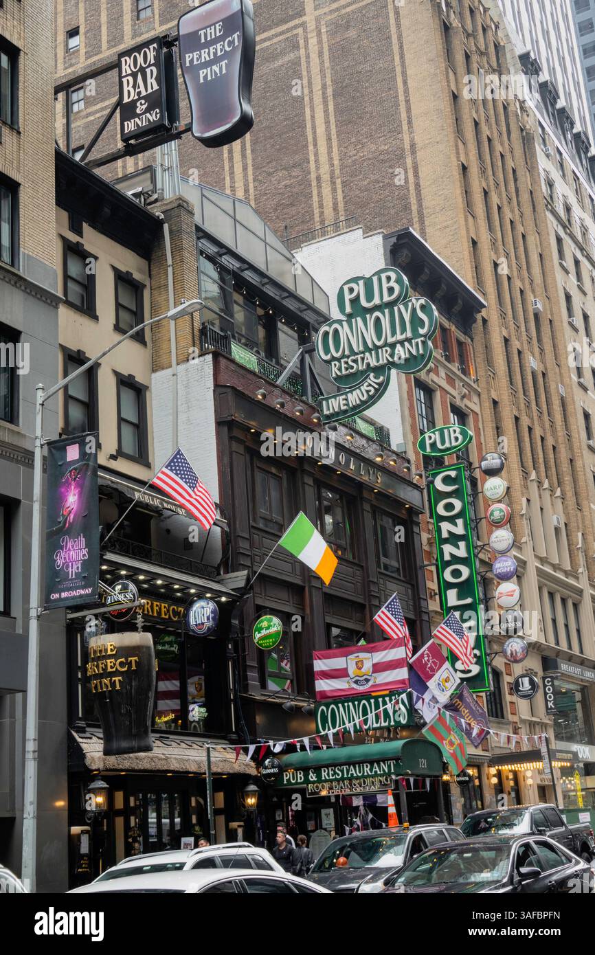 Connolly's Irish Pub and restaurant is a huge public house in the theater district on W. 45th St ...