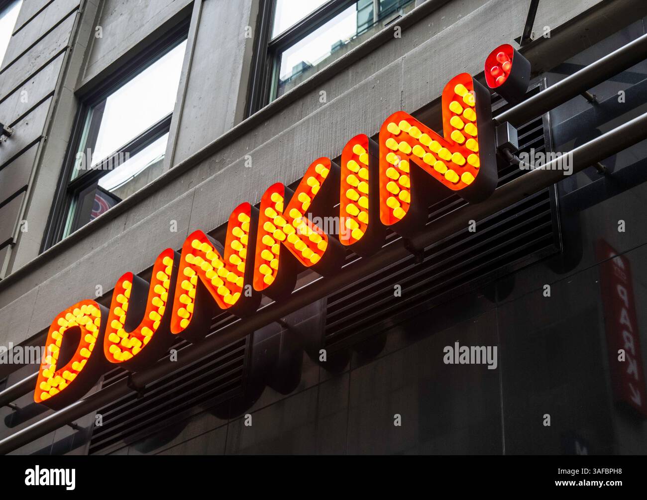 Dunkin Donuts Coffeehouse Restaurant, Front Entrance Exterior in Times ...