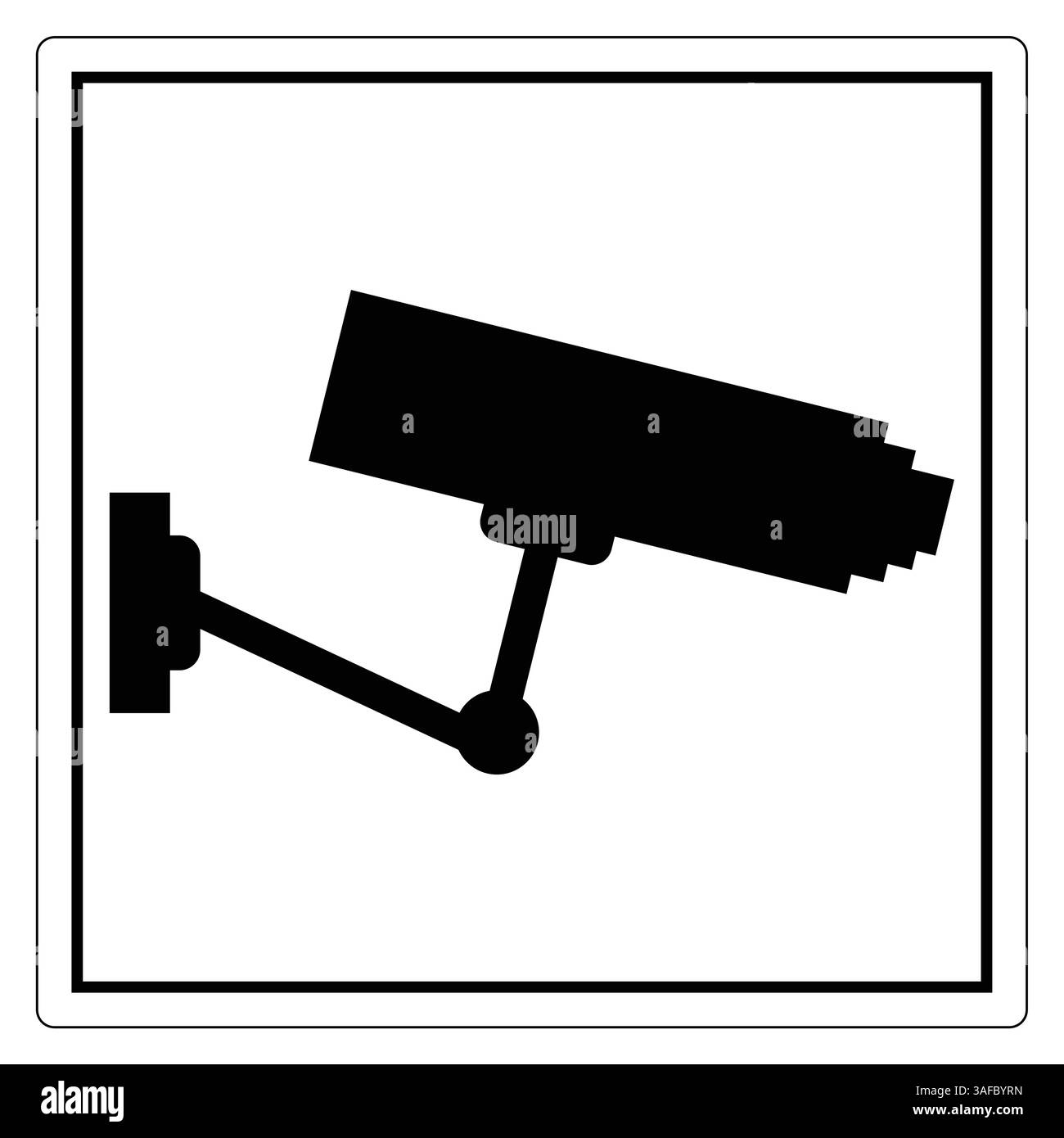 Surveillance Camera Icon in Simple Black and White Design for Security ...