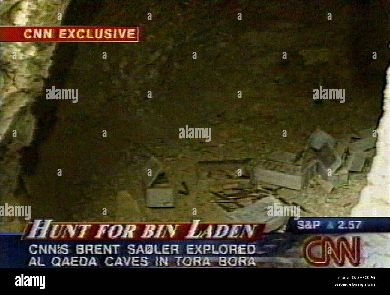 Dec 11, 2001; Tora Bora, AFGHANISTAN; The entrance to a cave hide-out ...