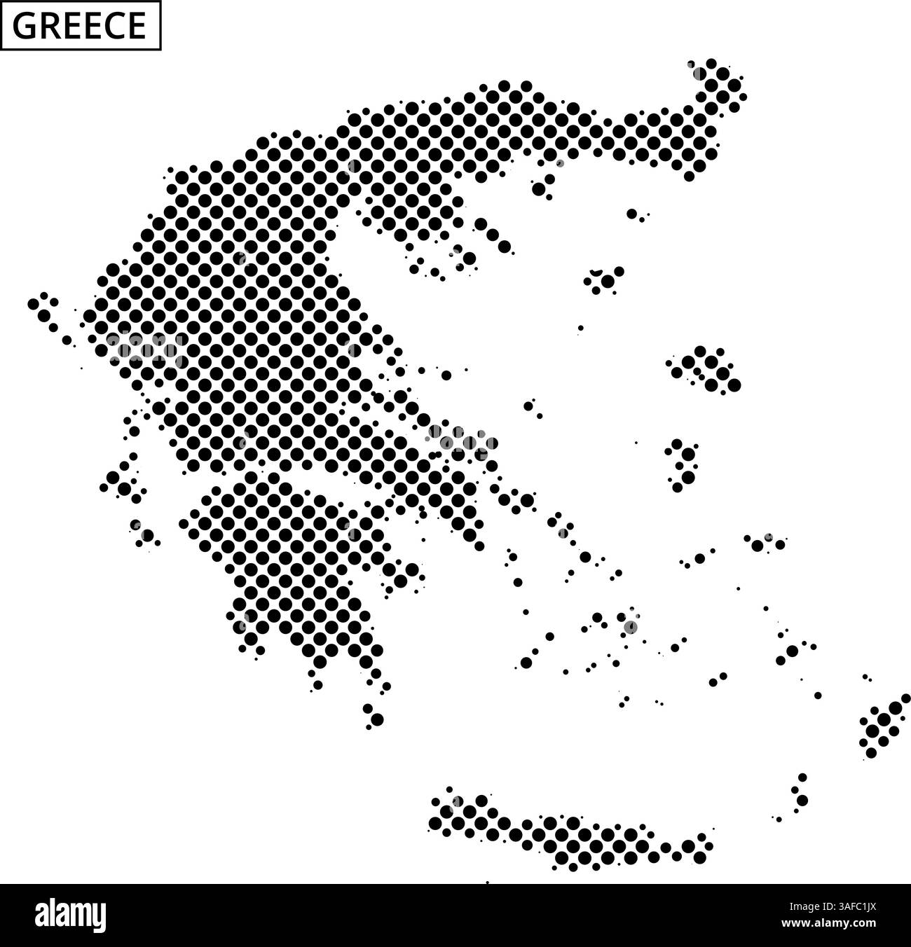 A detailed outline of Greece showcases its geographic features with ...