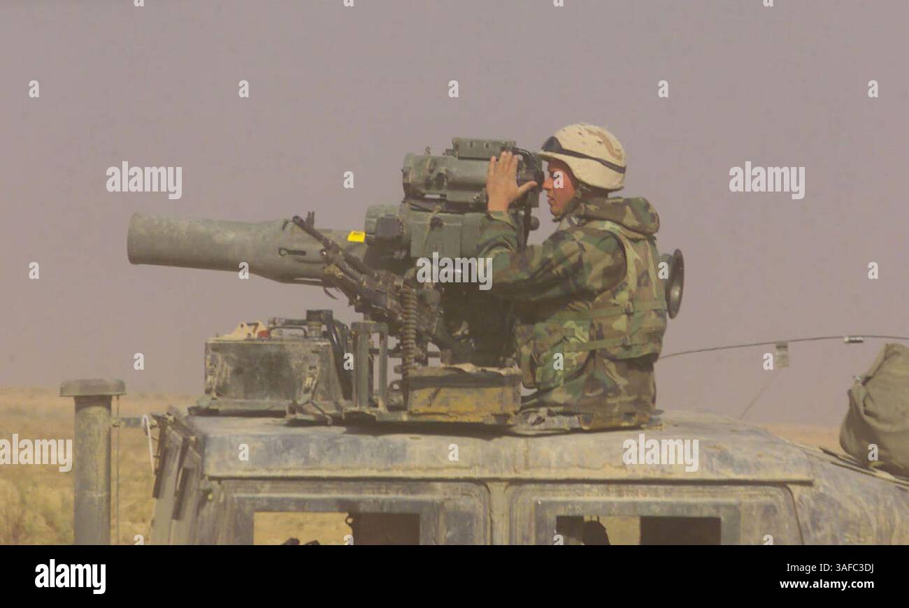 Apr 01, 2003; n/a, Iraq; A Marine with Weapons Company, 1st Battalion ...