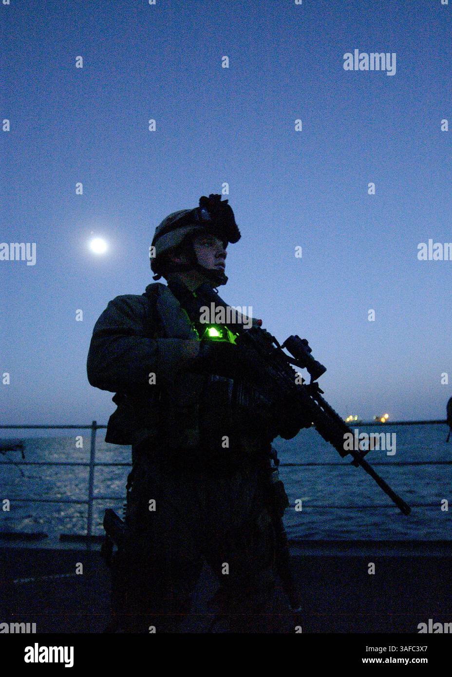 Oct 06, 2003; At Sea, North Arabian Gulf; Marines assigned to the 13th ...
