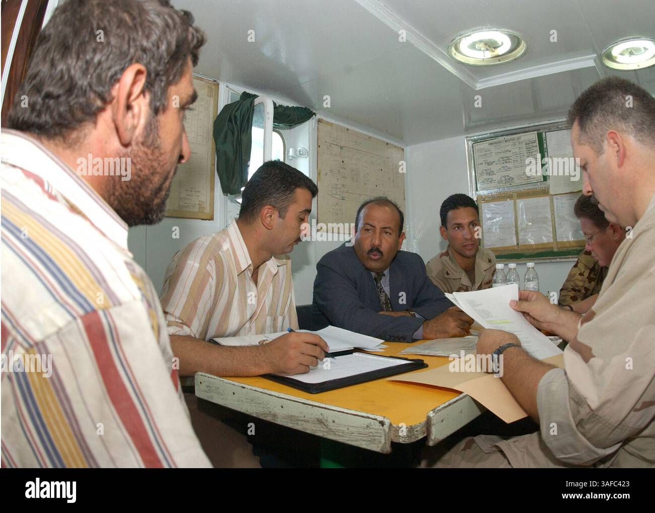 Sep 10, 2003; At Sea, Central Command AOR, Arabian Gulf; The master of ...