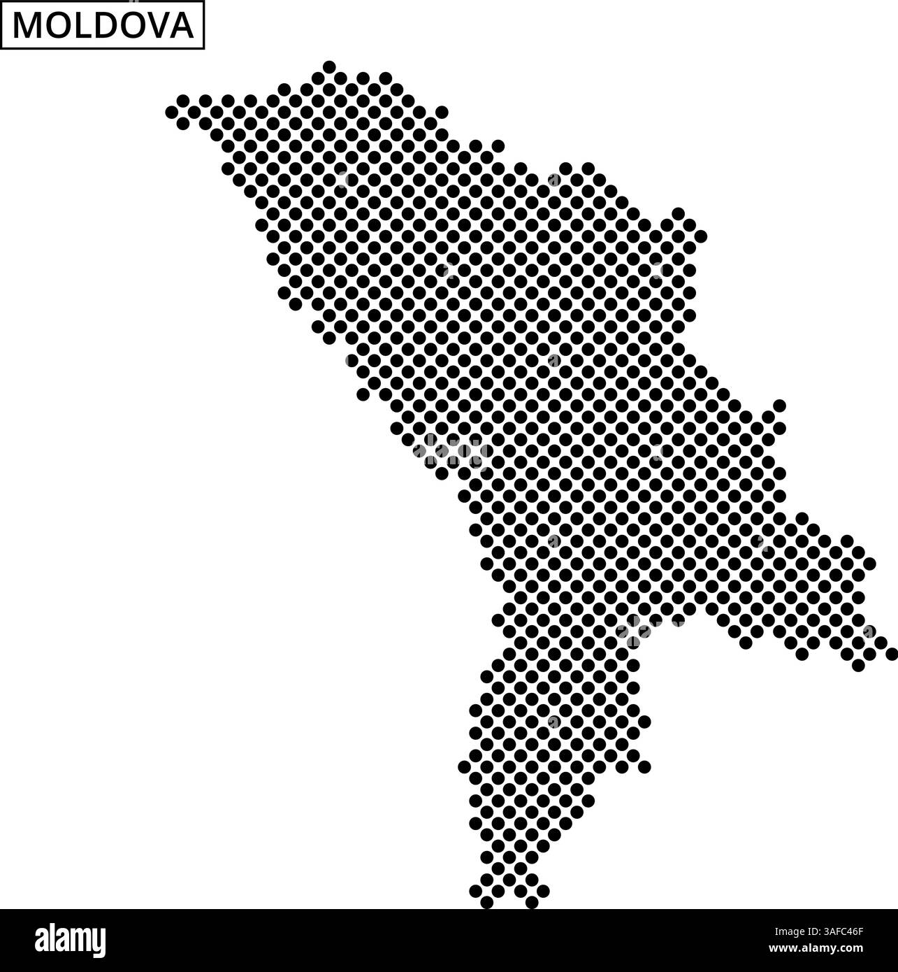 Dotted representation of the map of Moldova showcases its geographical ...