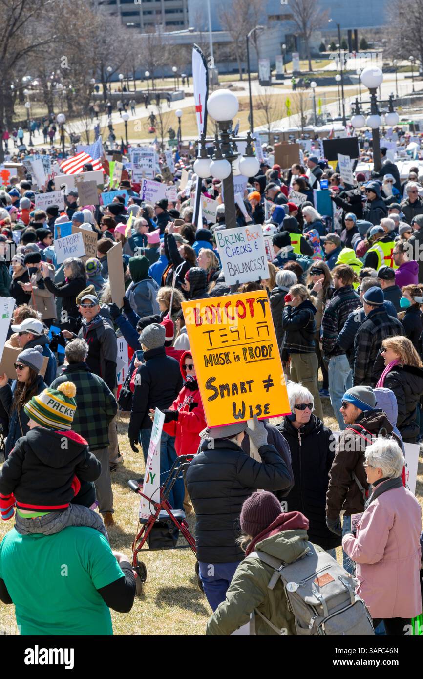 St. Paul, Minnesota. 4-5-25. Hands off rally. Demonstration over ...