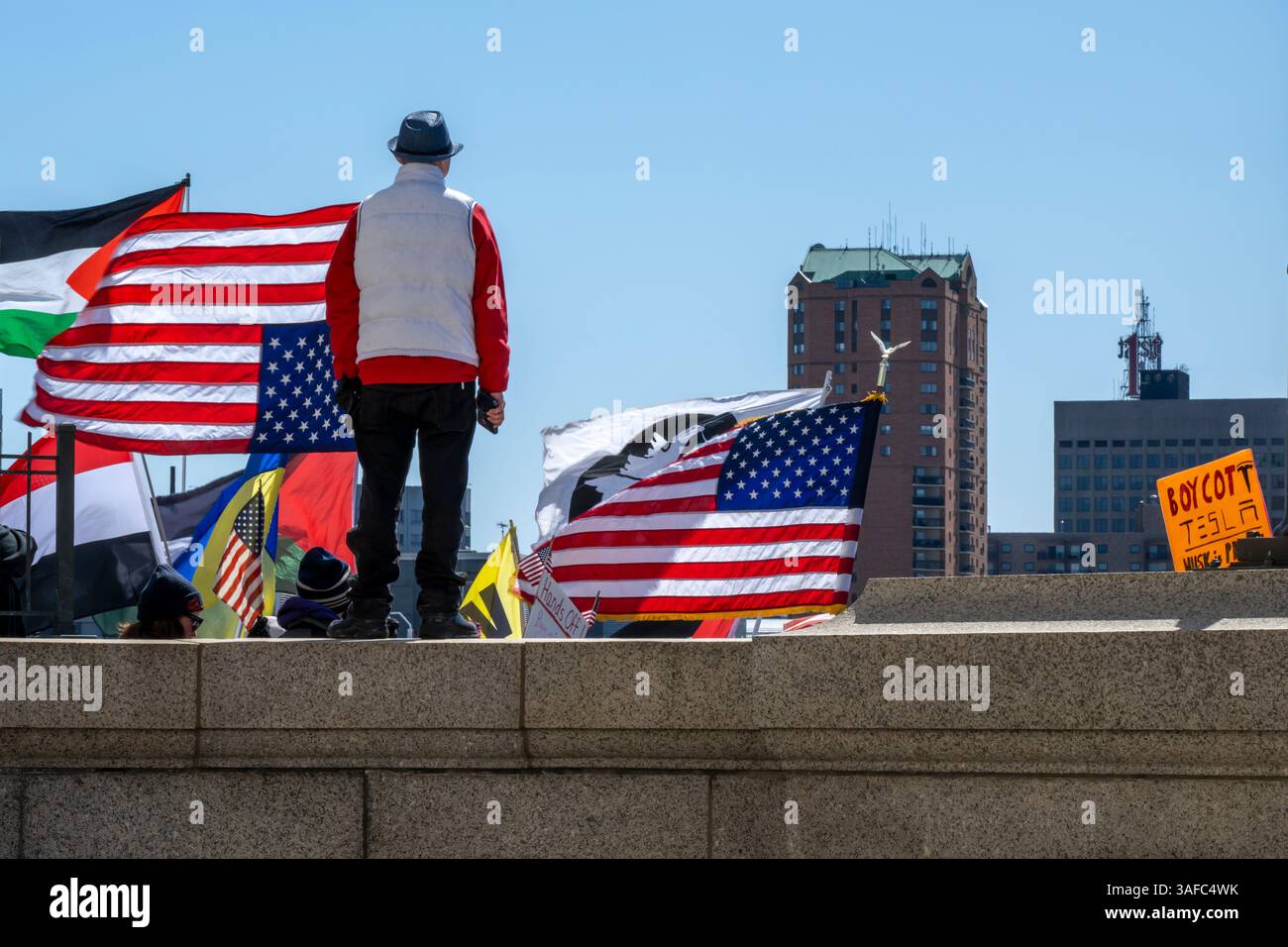 St. Paul, Minnesota. 4-5-25. Hands off rally. Demonstration over ...