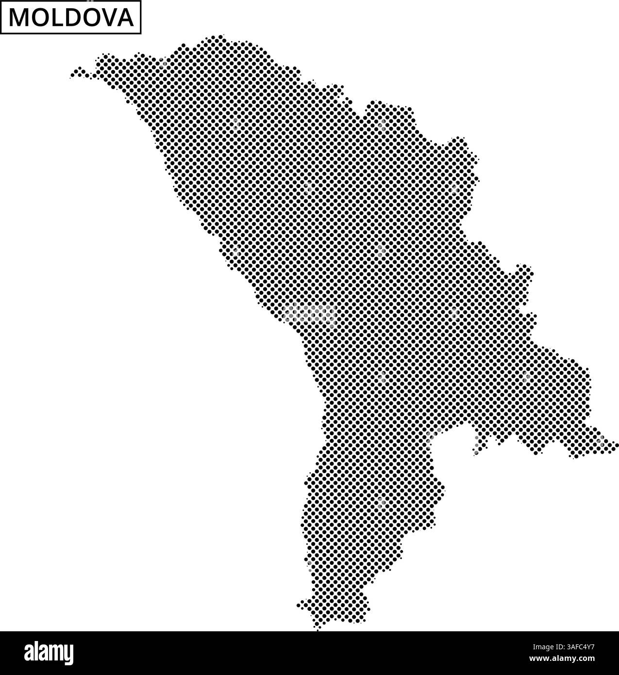 Dotted representation of the map of Moldova showcases its geographical ...