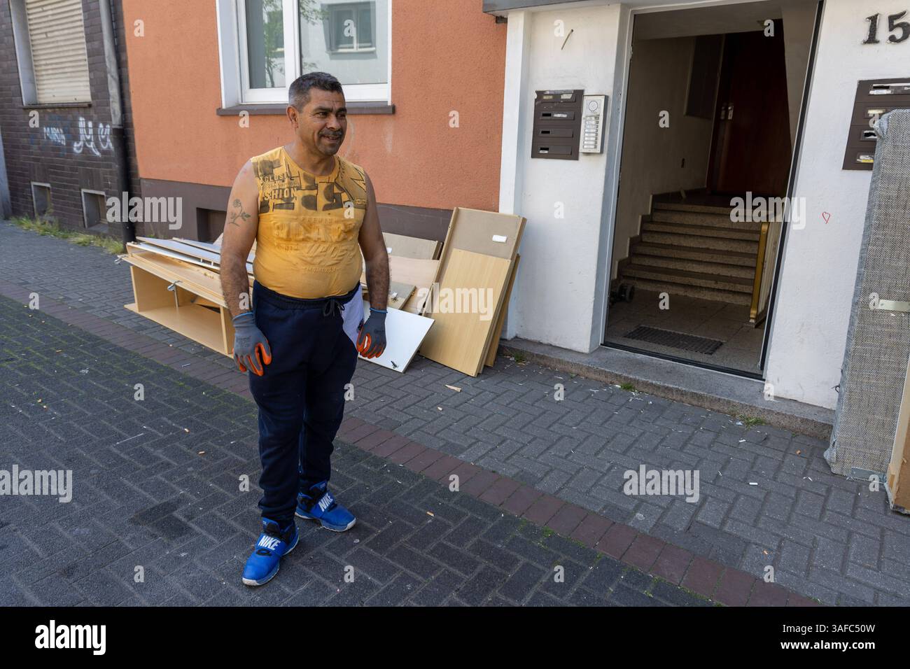 Duisburg-Marxloh. Leben im Schatten des Stahlwerks. 13.06.2023, EU, DEU ...