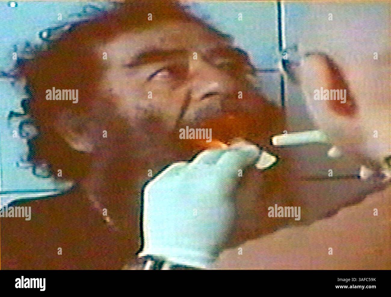 Dec 14, 2003; BAGHDAD, IRAQ; Video image of captured former Iraqi ...