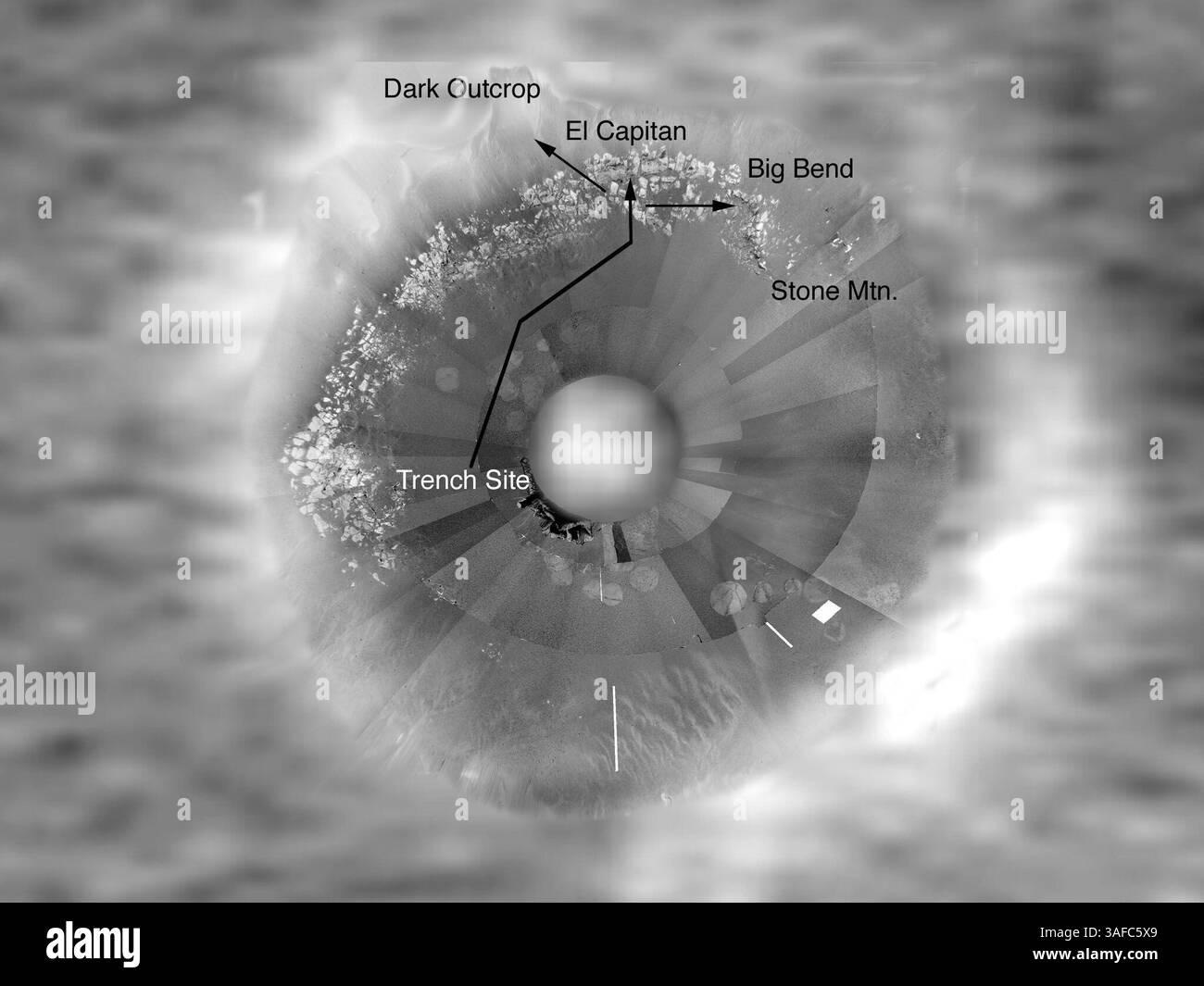 Feb 17, 2004; Edwards, CA, USA; Opportunity Future Traverse Map-This ...