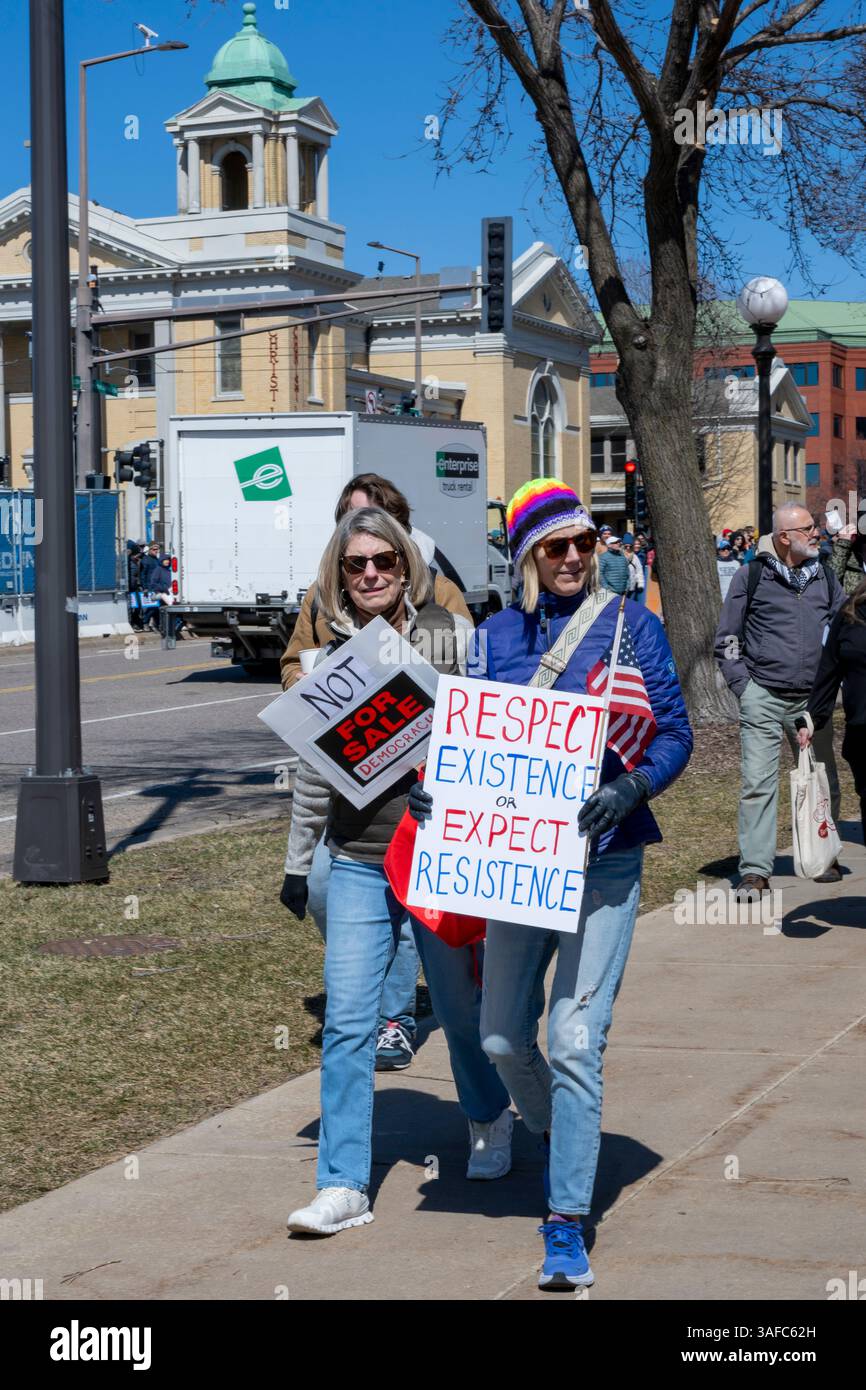 St. Paul, Minnesota. 4-5-25. Hands off rally. Demonstration over ...