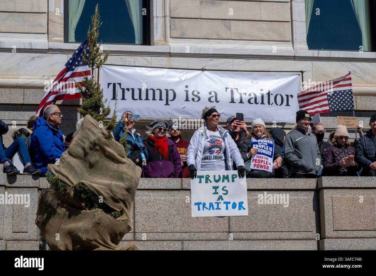 St. Paul, Minnesota. 4-5-25. Hands off rally. Demonstration over ...
