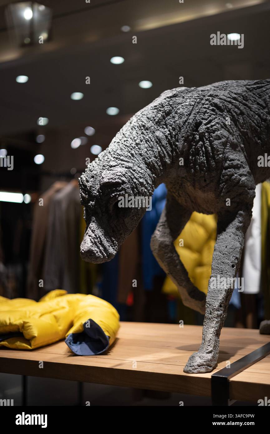 Stylized dog sculpture stands hi-res stock photography and images - Alamy