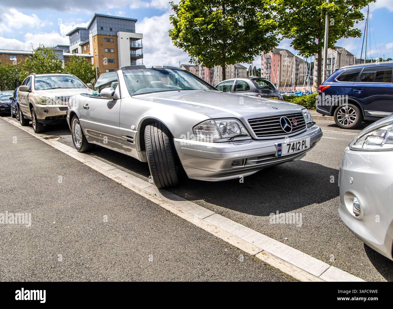 Portishead, UK- August 10, 2023: Mercedes Benz SL Class R129 AMG Stock ...
