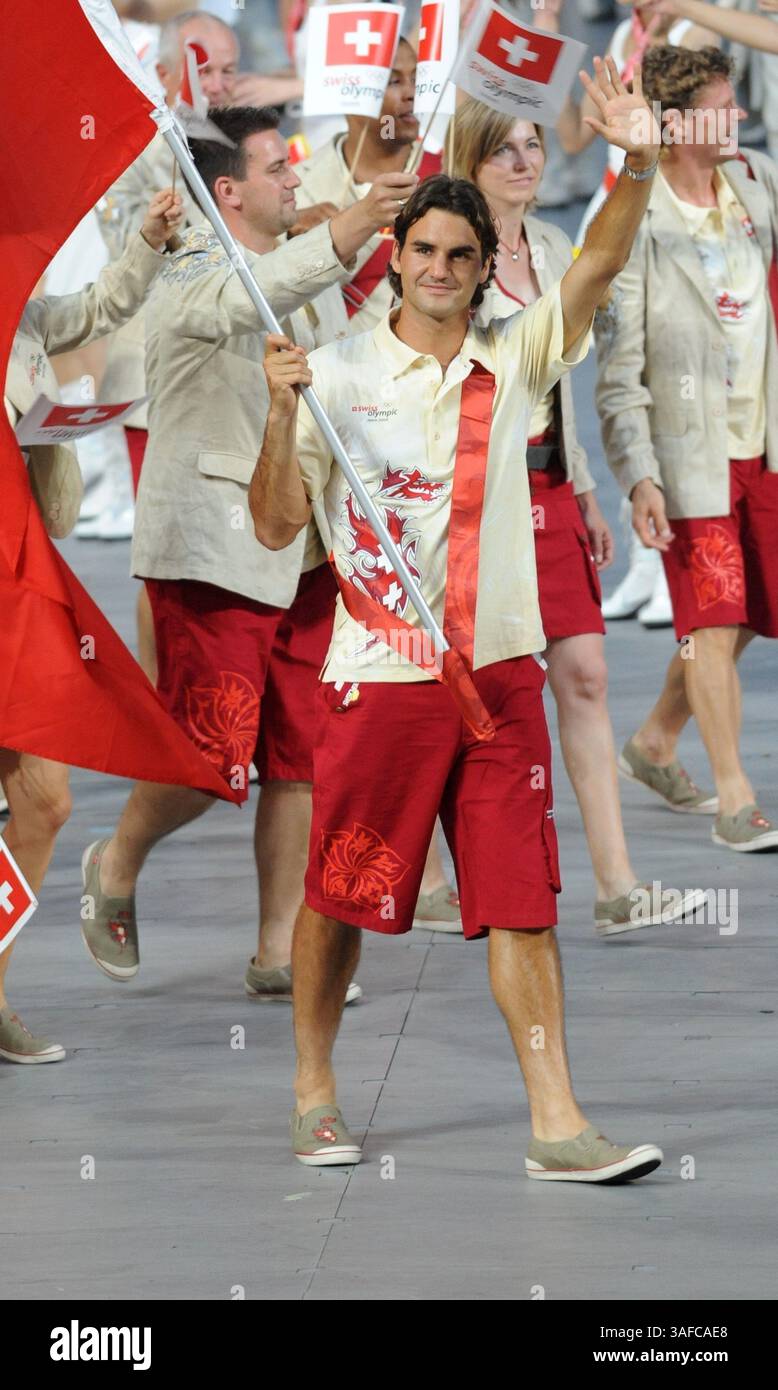 Aug 08, 2008 - Beijing, CHINA - Tennis Player ROGER FEDERER and other ...