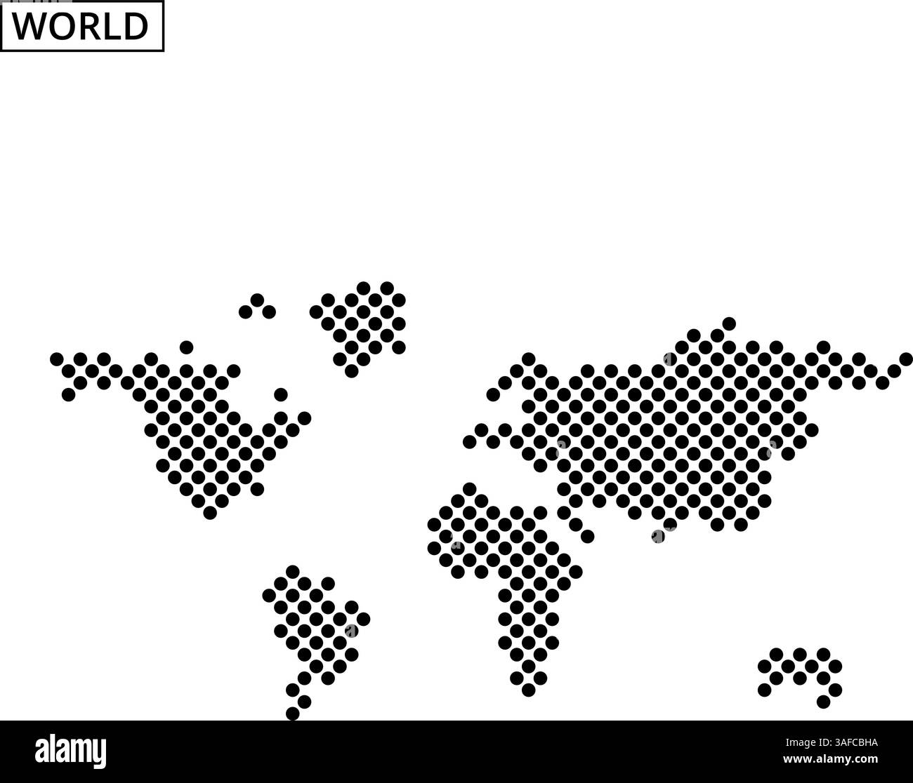 World map illustration with dotted pattern representing global ...