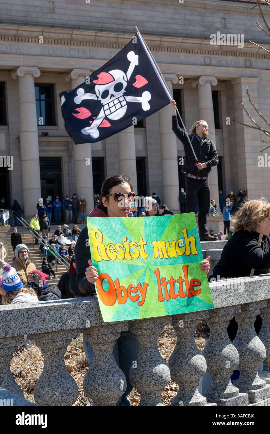 St. Paul, Minnesota. 4-5-25. Hands off rally. Demonstration over ...