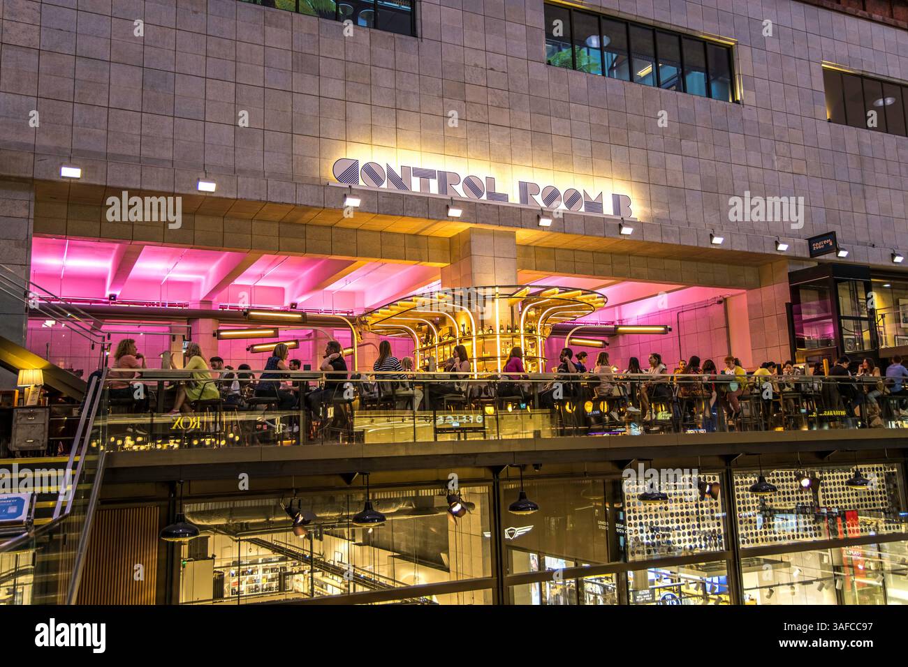 London, UK- August 6, 2023: Control Room B bar in Battersea Power ...