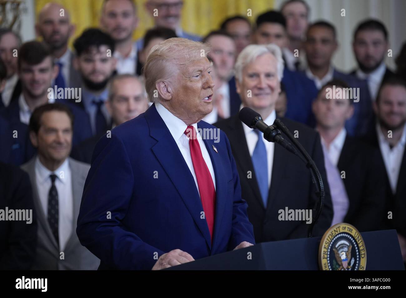 Washington, United States. 07th Apr, 2025. US President Donald Trump ...