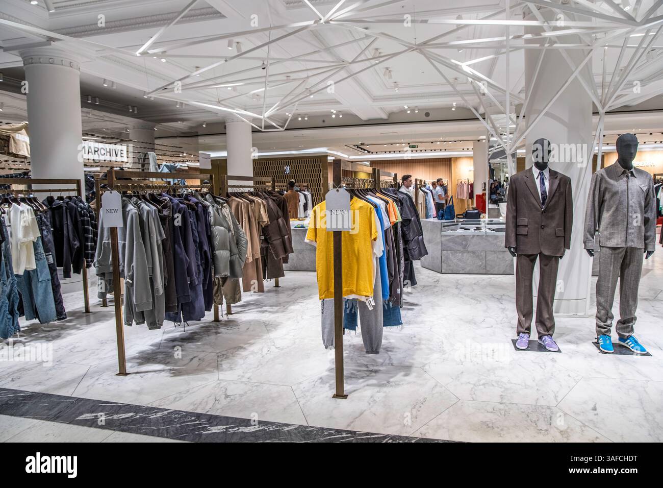 London, UK- August 6, 2023: Selfridges department store interior ...