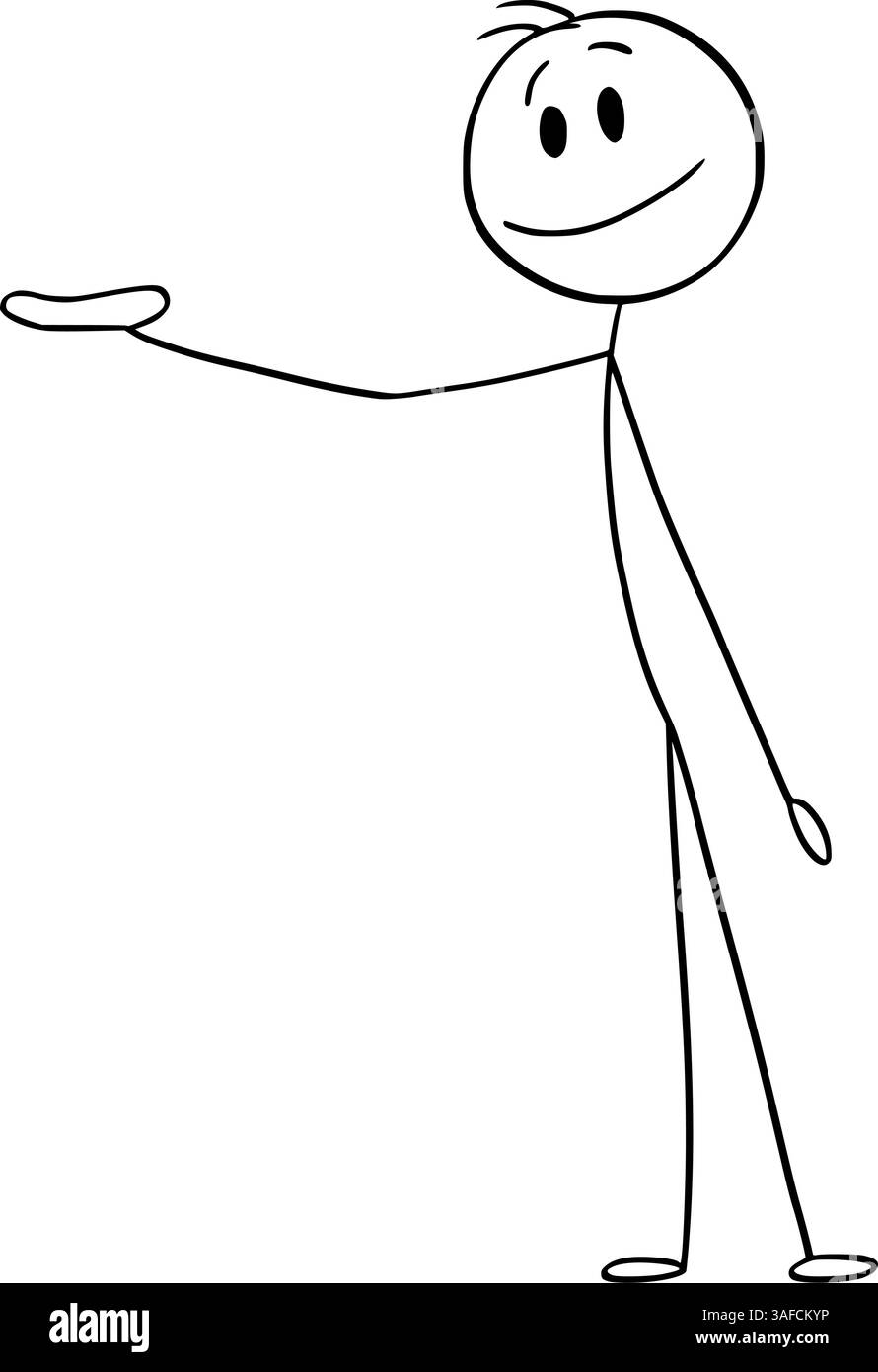 Person with empty outstretched hand or palm showing or offering ...