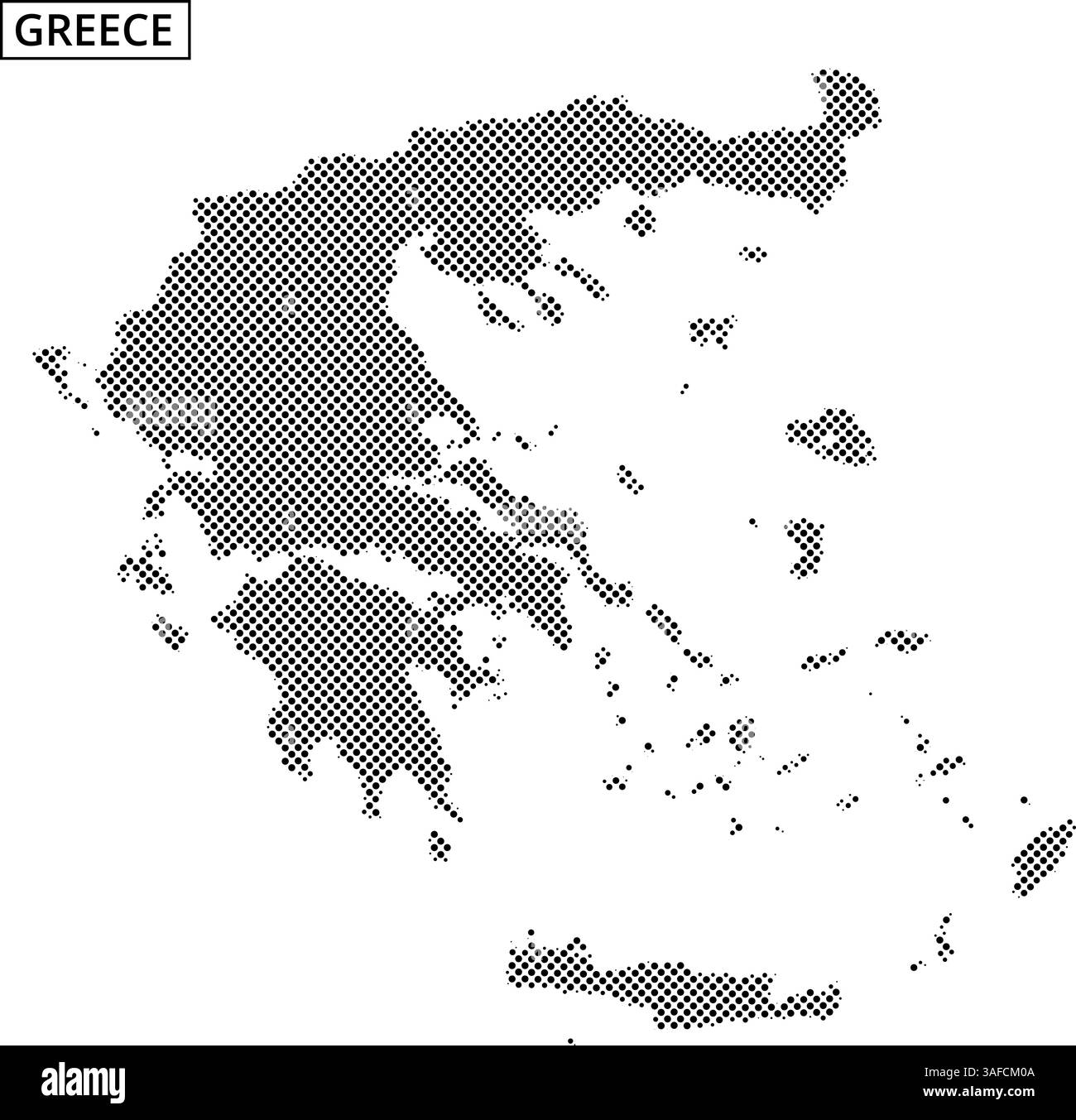 A detailed outline of Greece showcases its geographic features with ...