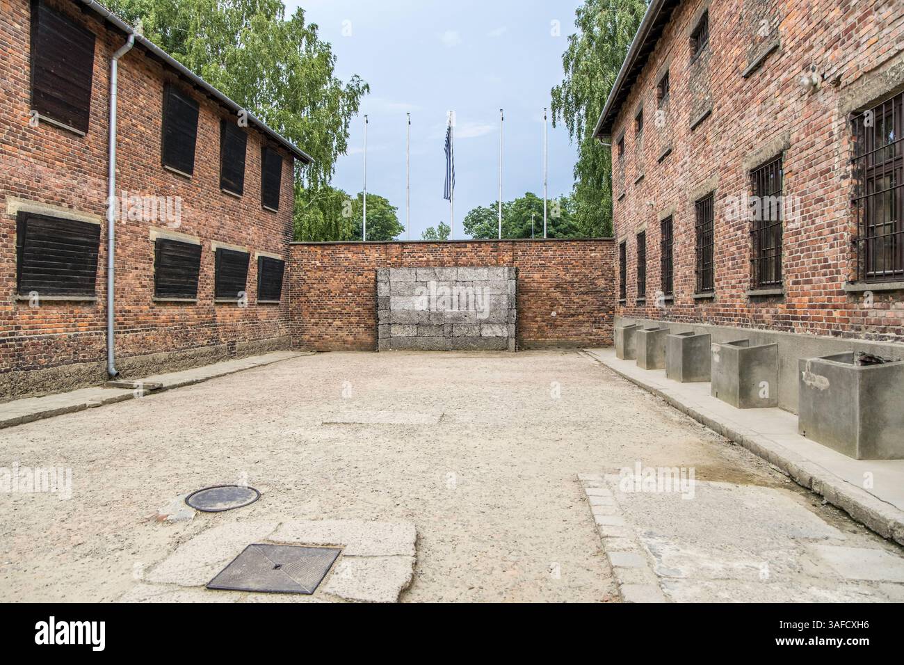 Auschwitz, Poland- July 16, 2023: Execution Wall in Auschwitz ...
