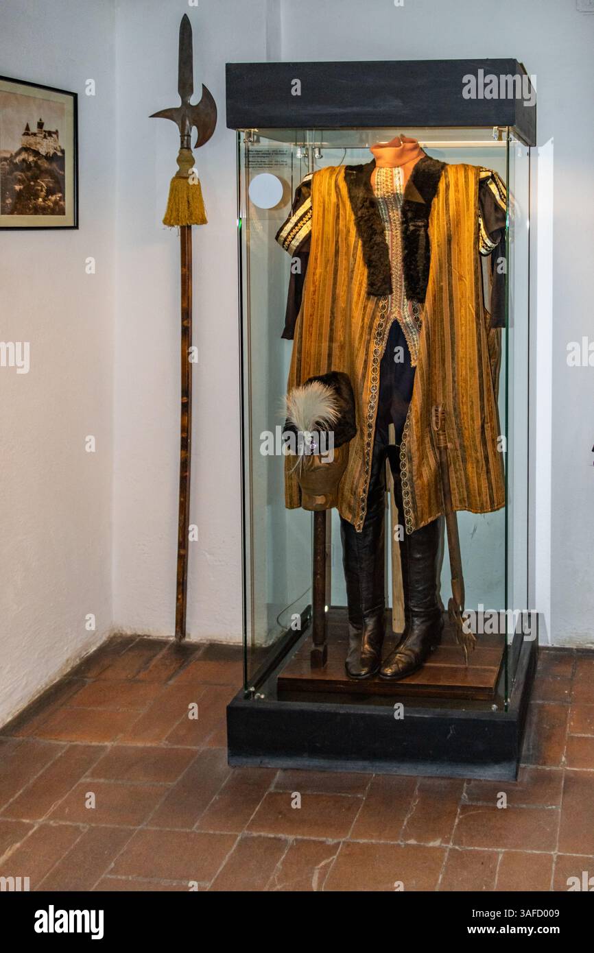 Inside Bran Castle in Transylvania. Inner yard . The dark Castle of ...