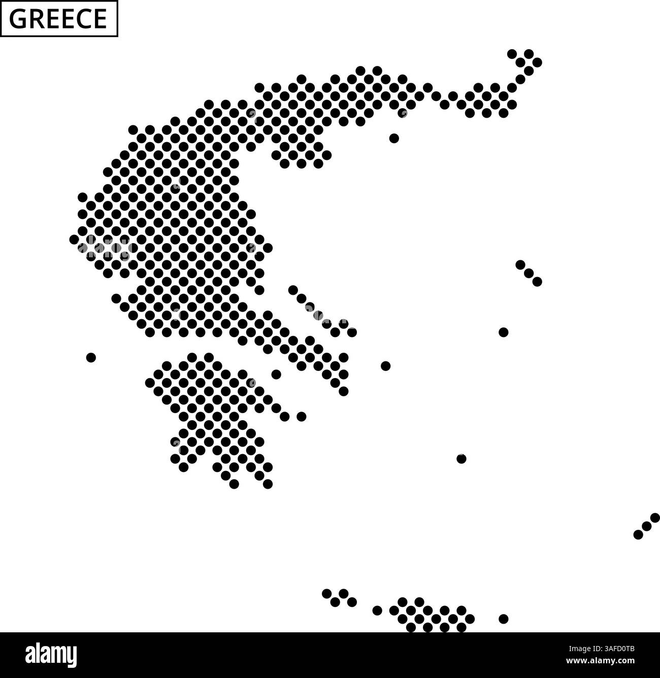 A detailed outline of Greece showcases its geographic features with ...