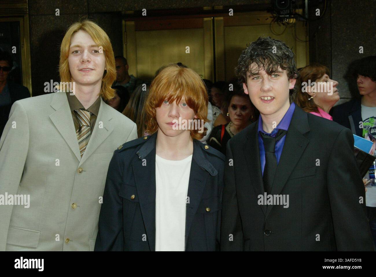 May 23, 2004; New York, NY, USA; Actors JAMES PHELPS, RUPERT GRINT and ...