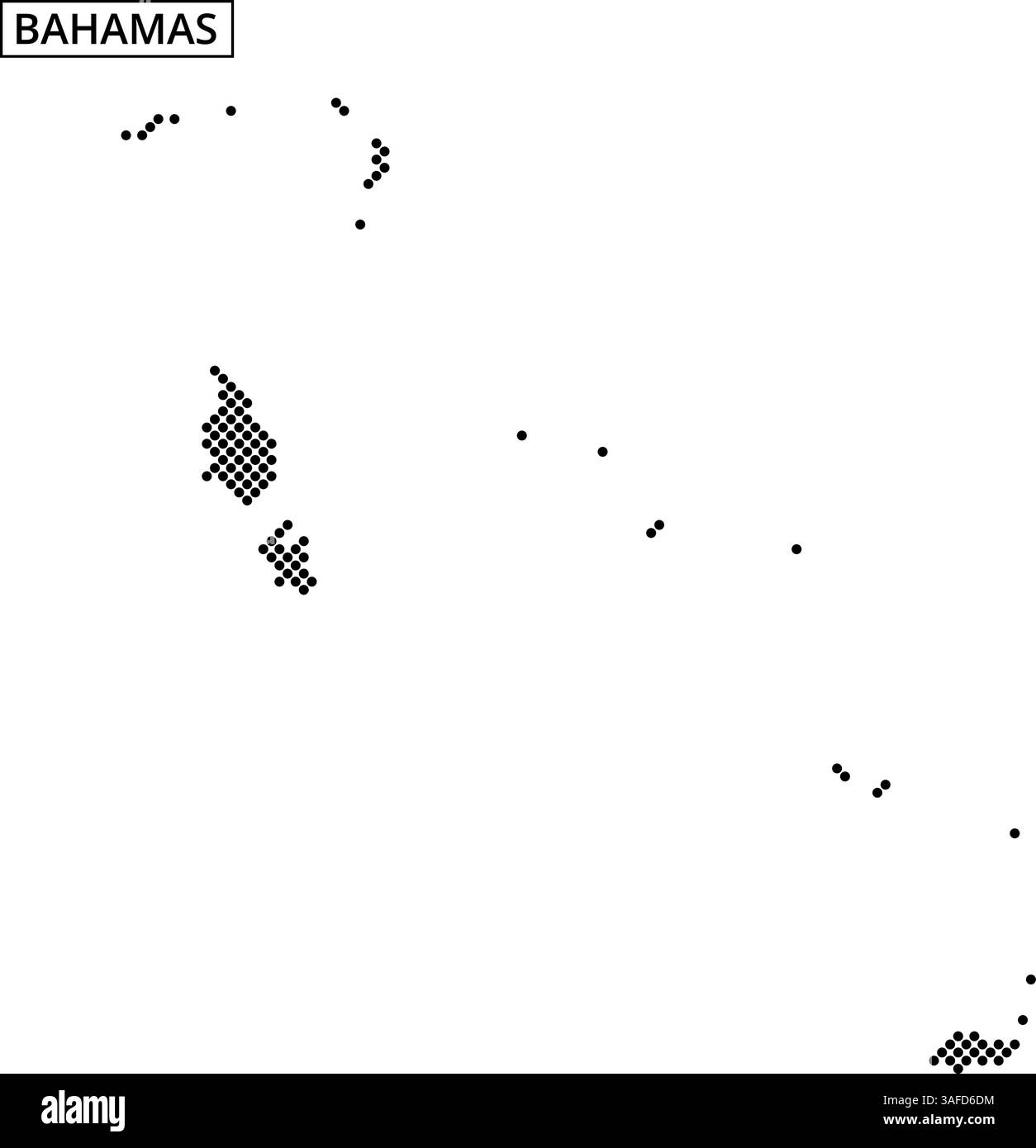 The outline map depicts the Bahamas, highlighting its islands and ...
